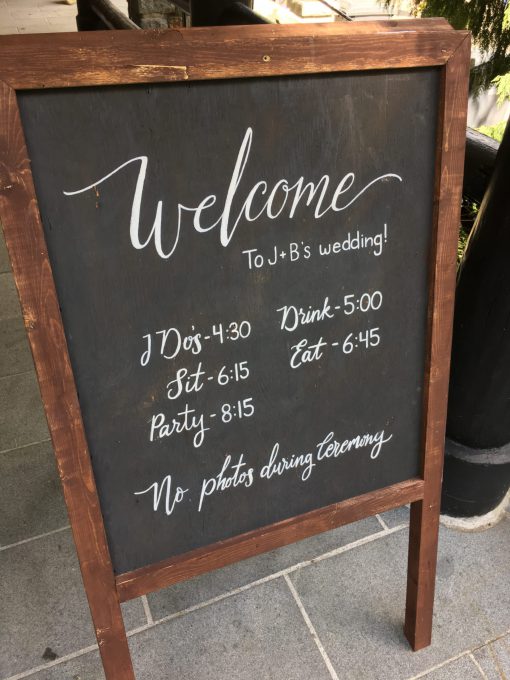 Chalkboard Sign – AOD Luxury Events