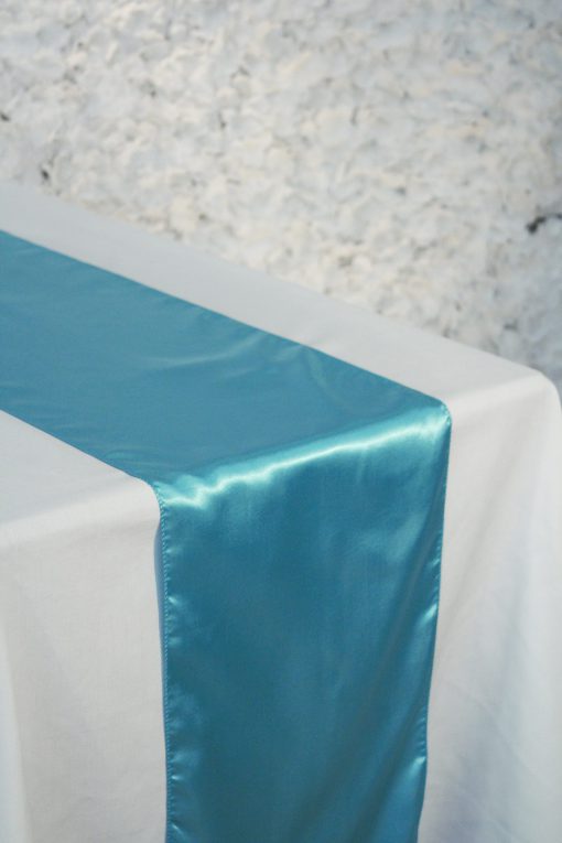 Tiffany Blue Satin Runner – AOD Luxury Events