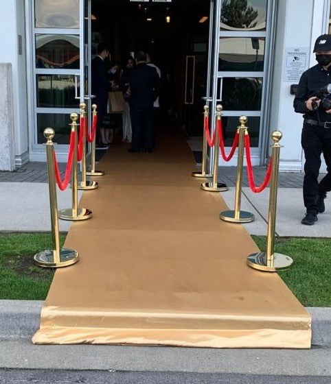 Luxurious Gold Carpet Aisle Runner - 50ft for Elegant Events – AOD ...